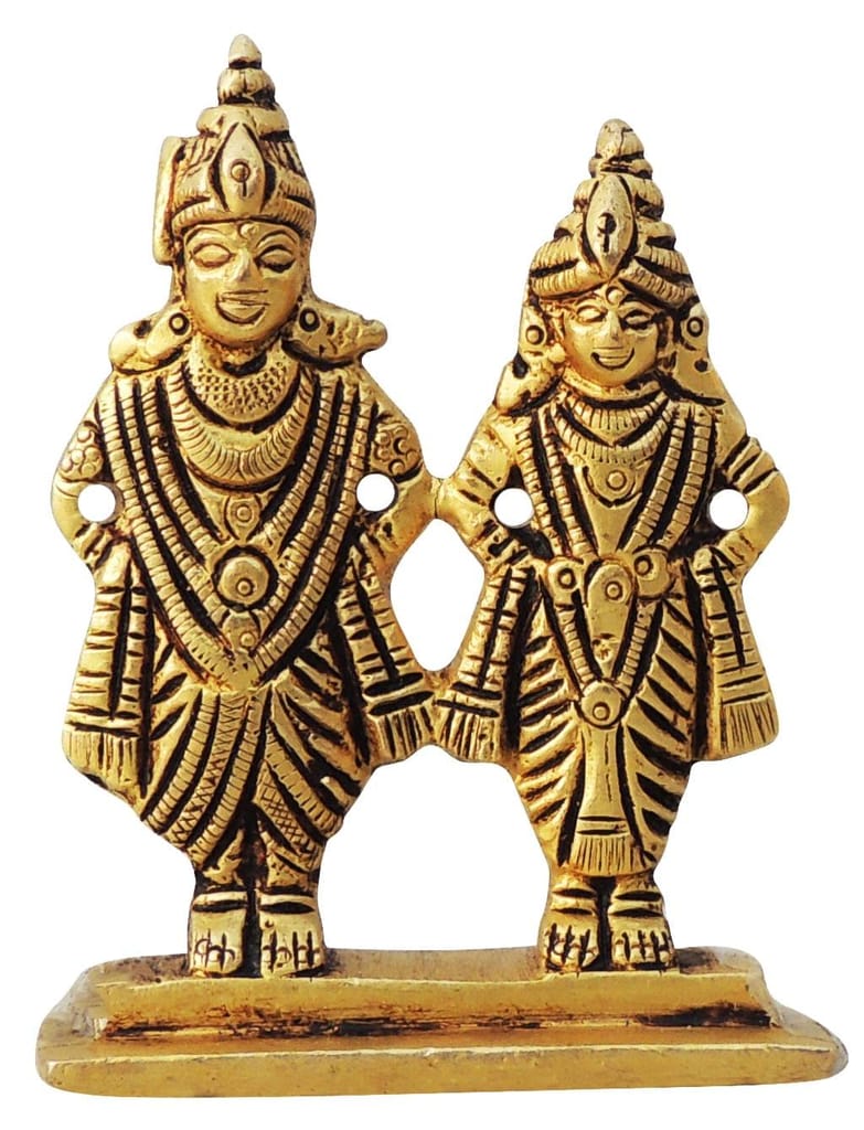 Brass Showpiece Rukmini Vitthal God Idol Statue - 2.2*1*2.7 Inch (BS1468 C)