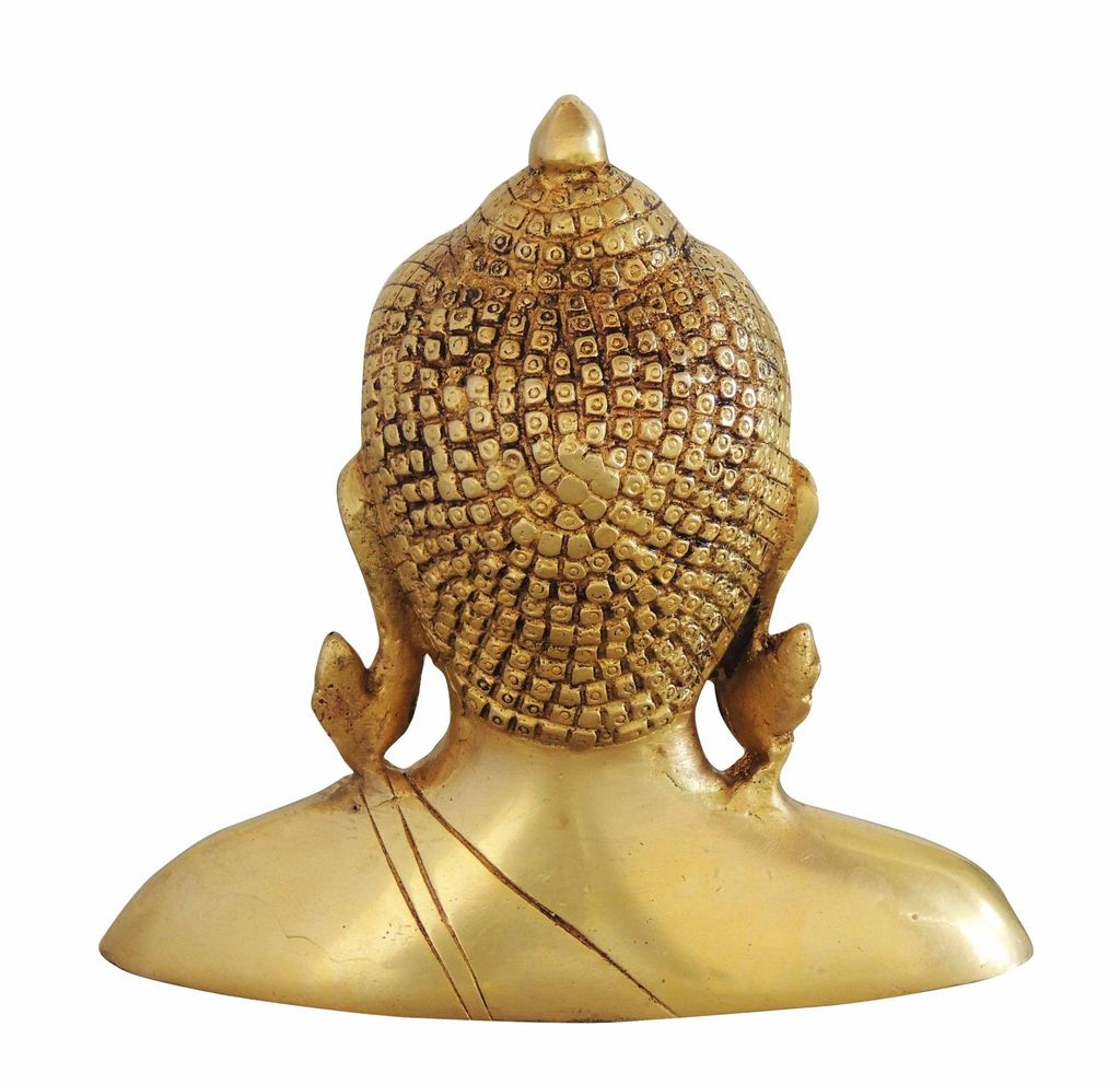 Brass Showpiece Buddha Half Statue - 6.2*2.5*6.5 inch (BS1073 G)